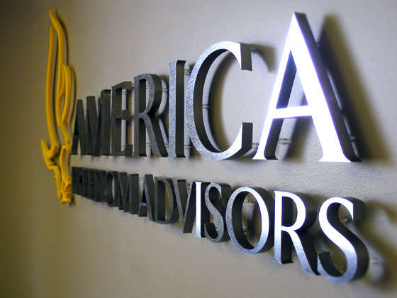Metal Corporate Logo Sign - Office Lobby Reception Wall | ArtSigns®