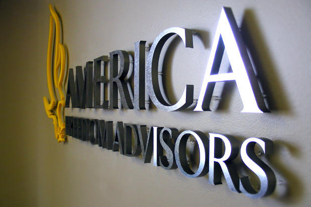 Metal Corporate Logo Sign - Office Lobby Reception Wall | ArtSigns®