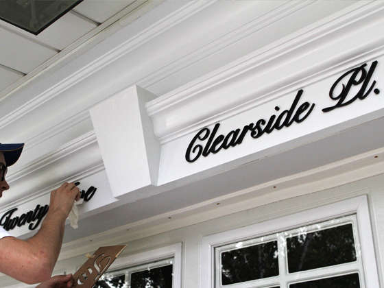 Custom House Number Script and Cursive Address Signage in… | ArtSigns®