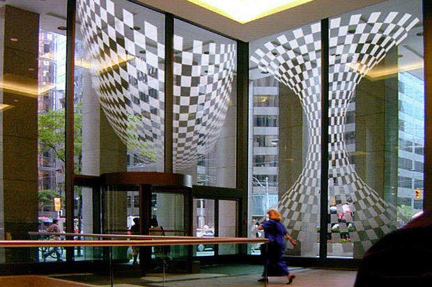 Abstract decorative frosted film design installed on glass | ArtSigns®