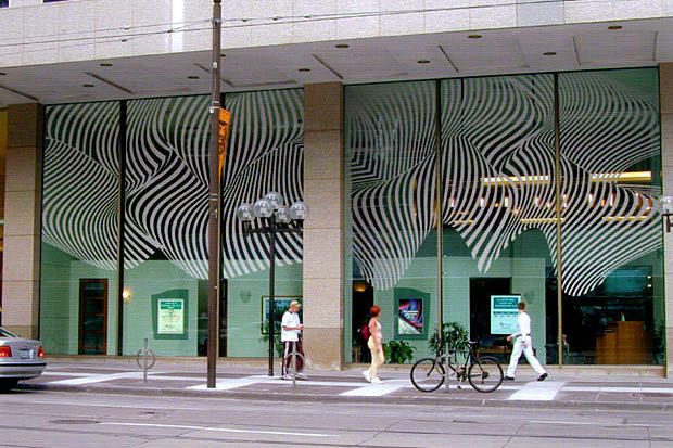 Abstract decorative frosted film design installed on glass | ArtSigns®