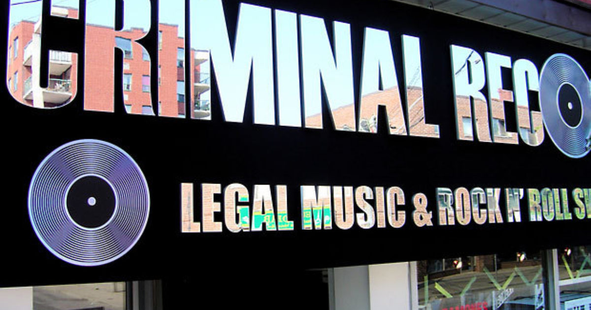 Criminal Records, 3d corporate mirror sign | ArtSigns®