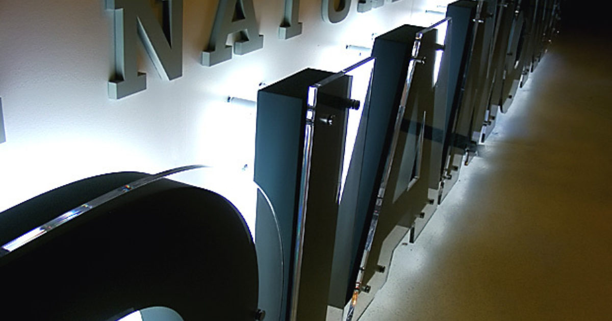 Office Design - Metal Museum Exhibit Sign - ROM - Toronto | ArtSigns®